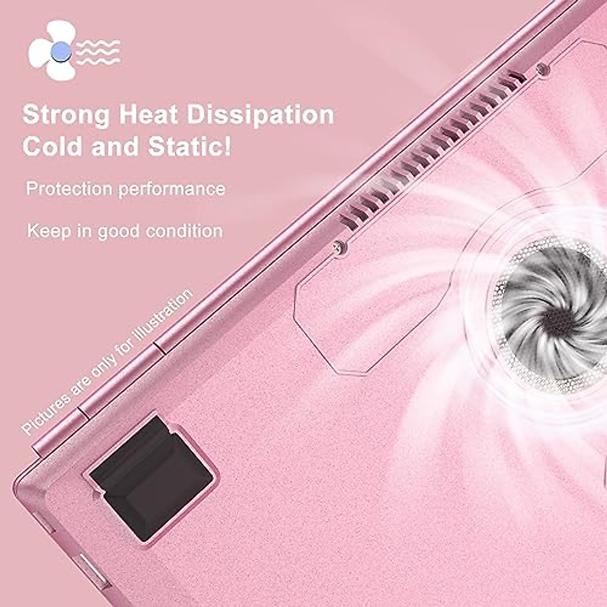 Ruzava/Aocwei 14" Laptop 8GB DDR4 256GB SSD Celeron Intel N5095 (Up to 2.9Ghz) 4-Core Win 11 PC with Cooling Fan 1920 * 1200 2K FHD Screen Dual WiFi Support 1TB SSD Expand for Game Work Study-Pink