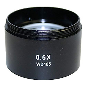 Parco Scientific PA-1EX-IFR09W Binocular Zoom Stereo Microscope | 10x Widefield Eyepiece | 0.7X—4.5X Zoom Range, 7X—45x Magnification Range, 0.5X Aux Lens | Pillar Stand | 144-LED Ring Light