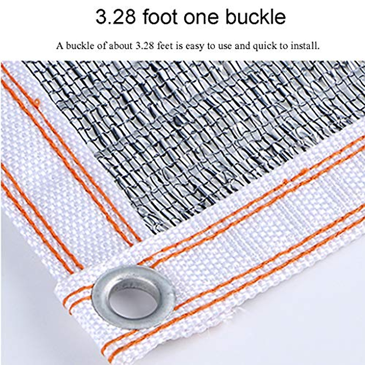 Shade Cloth Shade Net 85% Shadow Cloth, with Grommets, Reflective Aluminum Foil Shade Net, Suitable for Patio Lawn, Balcony Privacy Sunblock Screen Mesh