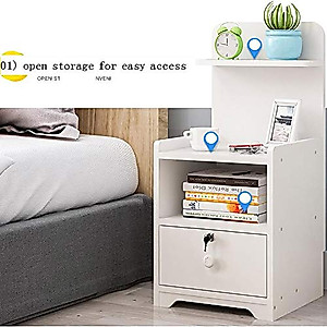 SJYDQ Night Simple and modernStand Bedroom Furniture Quarto Cabinet Bedside Table