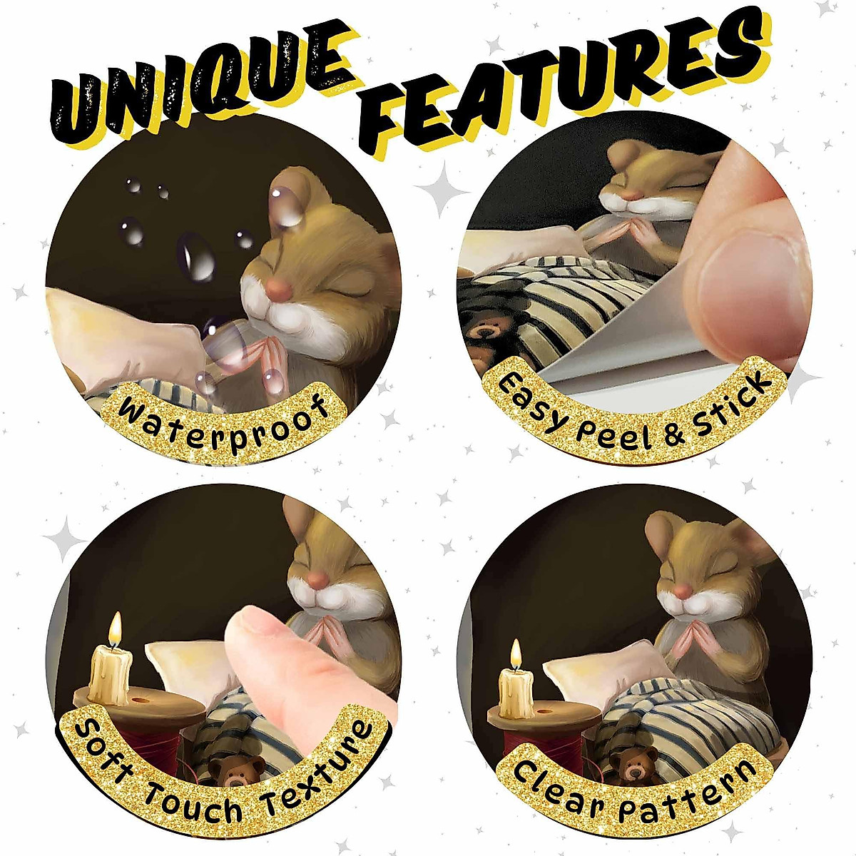 Mouse Reading Book, Wall Decor Sticker Decal, Kids Room, Classroom, Home, Bedroom, Bookcase, Book Lover, of Mice and Men, Children, Adorable, (Mouse Praying)