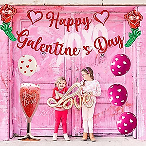 98 PCS Galentines Day Decorations Galentines Day Balloons Arch Garland Galentines Day Banner Valentine's Day Party Friends Supplies