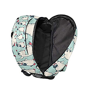 Nander Penguin Backpack Fits Laptop Slim Waterproof Durable Casual Daypack For Women Men College Schoolbag