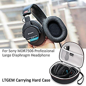 LTGEM Hard Headphones Case for Sony MDR7506 Professional Large Diaphragm Headphone - Travel Carrying Storage Bag