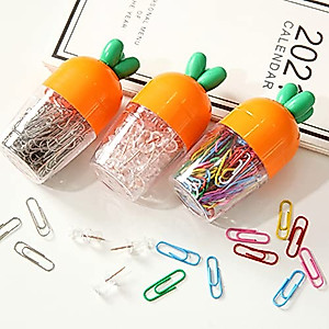Didiseaon 1 Set of Easter Paper Clips Thumbtacks Carrot Paperclips School Paper Clips Page Marker File Document Clips Easter Party Favors