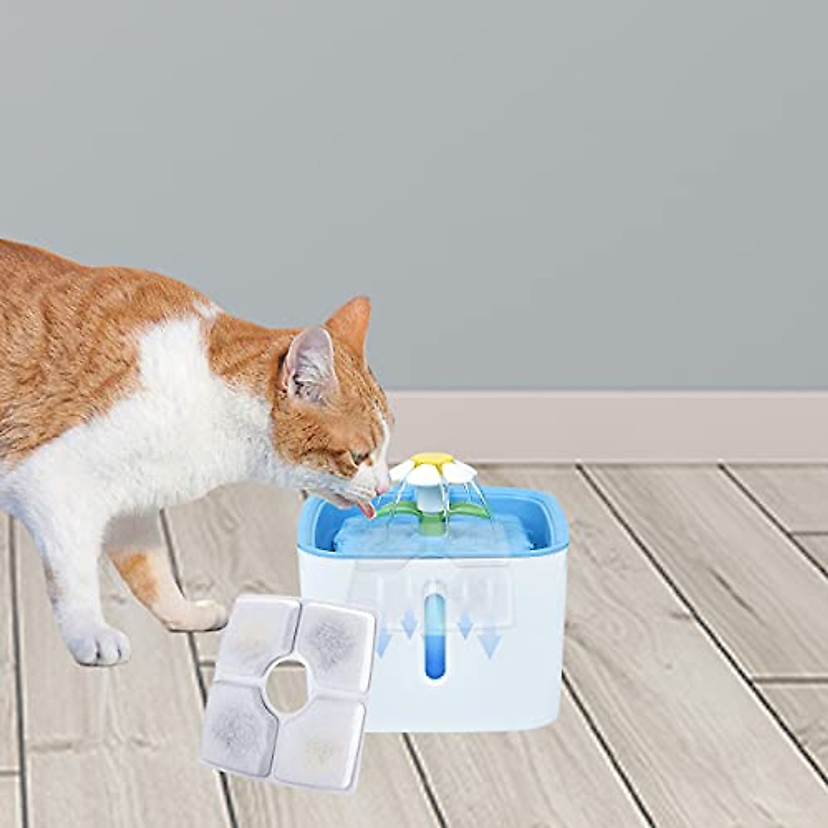 12 Pack Cat Water Fountain Filters, Cirfifth Cat Fountain Filter Replacement, for Square Cat Water Fountain Inside