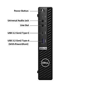 Dell OptiPlex 7080 Micro Form Factor Mini Business Desktop, Intel Core i5-10500T Processor, 16GB RAM, 512GB PCIe SSD + 1TB HDD, DisplayPort, RJ45, Wi-Fi 6, Windows 11 Pro, Black