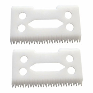 Clipper Ceramic Cutter Blade Magic Clip 2 Holes Blades for WAHL Professional WAHL 5-Star: 5 Star Senior, Magic Clip WAHL STERLIN(White, 2 Pieces)