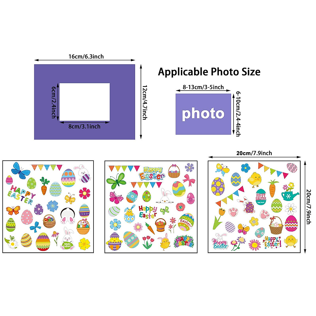 chiazllta Easter Kid's Craft Kits Easter Picture Frames Craft Bunny Egg DIY Photo Frames Suitable for Easter Class Game Activities Gift for Kids