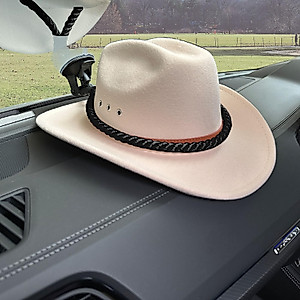 YOOLEETC 2PCS Cowboy Hat Mounts for Your Vehicle,Hat Holder for Truck Seat Car Accessories,Suction Cups are Available for Cars/Trucks/ Home Doors (Black)