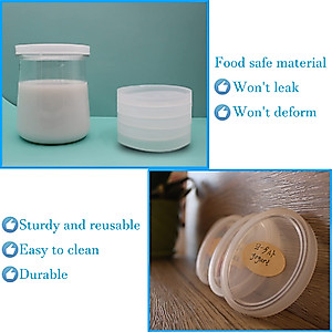 Yogurt Jar Lids for Oui - 12 Pack Lids for Oui, Yogurt Container Lids Clear Plastic