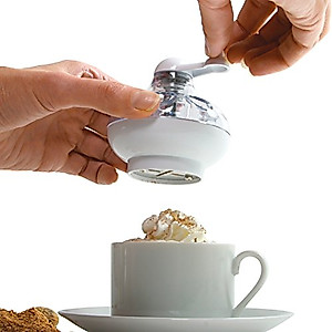 Norpro Nut and Hard Spice Grinder for Nutmeg Ginger Rock Salt and Peppercorn White 3.5" x 3" x 3"