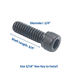 DGOL 40 pcs 1/4-20 x 3/4 inch Black Socket Head Screws Bolt, Grade 12.9 Super Hard Carbon Steel Material, Fully Thread, Allen Socket Drive