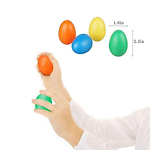 SUNYIN Tambourine,Foot Tambourine 10 inch Hand Tambourine Metal Jingles with Egg Shaker,Tambourine for Adult Hand Held Percussion,Parties,KTV,Foot Tambourine Set