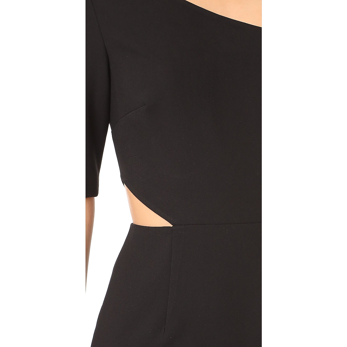 Jill Jill Stuart Women's One Shoulder Dress with Side Cut Out, Black, 0