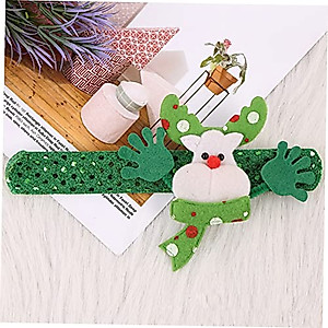 TOGEVAL 8pcs Papa Circle Stocking Stuffers Nativity Toys for Kids Party Bag Stuffers for Kids Christmas Slap Wristband Christmas Classroom Gifts Snap Wristbands Kids Kids Slap Band Decor