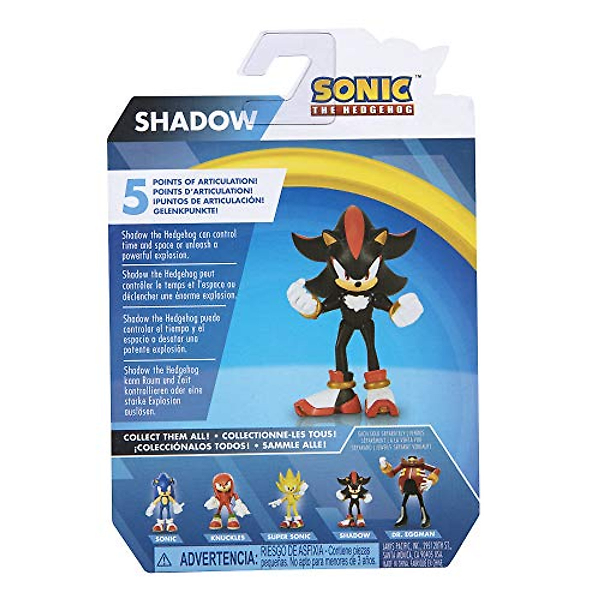 Sonic The Hedgehog Action Figure 2.5 Inch Shadow Collectible Toy