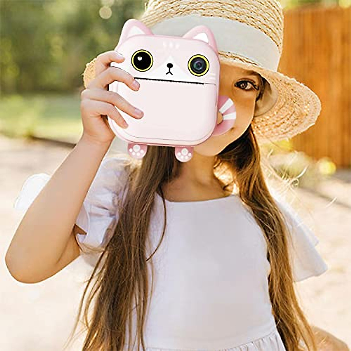 Kids Instant Print Camera | Mini Kids Camera with 2.4in HD Large Screen & Dual Lens,Cute Kids Camera for Girls Boys, Toddler Camera with Print Paper for 5-12 Years Old Kids Huugy