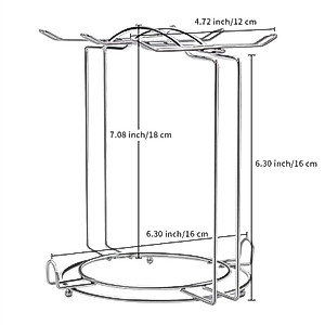 MyLifeUNIT Coffee Cup Holder, Stainless Steel Tea Cup Rack Stand for Counter, 6 Hooks