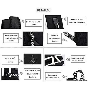 TIMMOR MAGIC Anime Komi Can't Communicate Backpack with USB Charging Port, Schoolbags Bookbags Over 8 Years Old.(Black2)