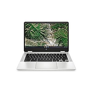 HP Chromebook 14 Laptop, Intel Celeron Processor, 4 GB RAM, 32 GB eMMC, 14” FHD (1920 x 1080) Chrome OS, Webcam & Dual Mics, Work, Entertainment, School, Long Battery Life (14a-na0180nr, 2021)