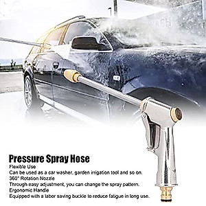 Bderkz High Pressure Washer Gun Adjustable Sprayer Long Nozzle 360 Degree Rotation Cleaner for Garden Watering Car Washing