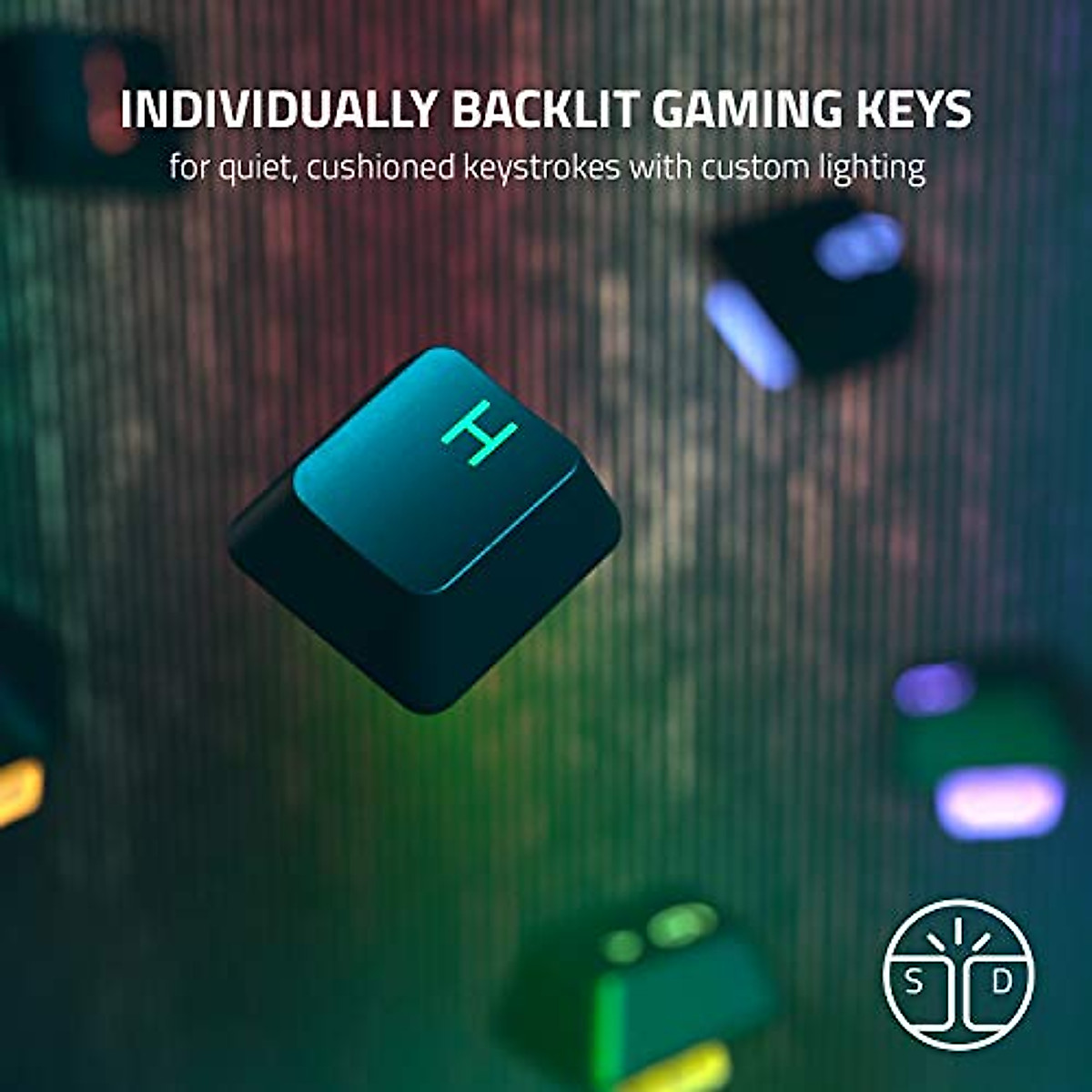 Razer Cynosa V2 Gaming Keyboard: Customizable Chroma RGB Lighting - Individually Backlit Keys - Spill-Resistant Design - Programmable Macro Functionality - Dedicated Media Keys (Renewed)