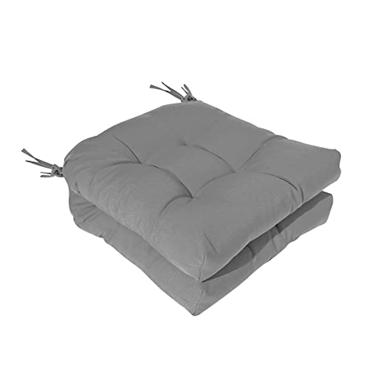 ROSNINIKA Outdoor Chair Cushions 2 Pcs Outdoor Cushions Patio Furniture Cushions Chair Cushion Patio Chair Seat Pads with Ties 19x19 Inches Light Gray