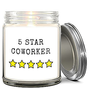 1OAK Vanilla Scented Candle - Coworker Gifts for Women, Men - Made in USA - Small Gifts for Coworkers - Christmas Gifts for Coworkers - Office Gifts for Coworkers - Colleague Gifts - Work Gifts