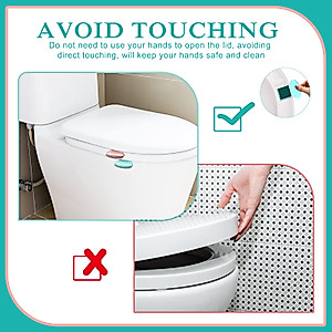 9 Pieces Toilet Seat Lifter Handle Seat Cover Lifter Avoid Touching Toilet Lid Lifter Toilet Seat Lifter Tab Toilet Seat Holder for Bathroom, Home, Travel, Office, Hotel, 3 Colors (Red, Green, White)