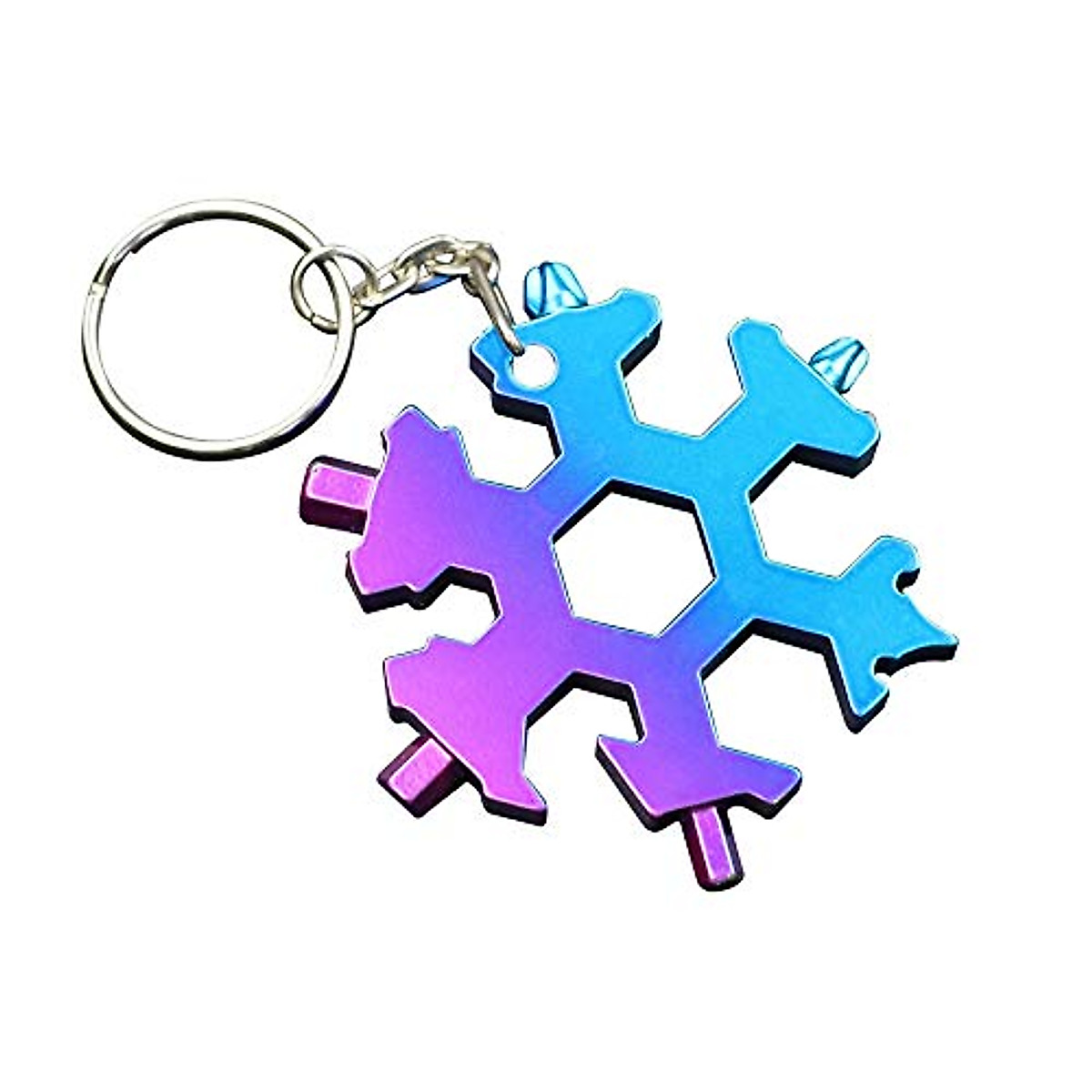 19 in 1 Snowflake Multi-tool, Screwdriver -Bottle opener,Outdoor Wrench Multi-tool STANDARD/METRIC Snowflake Wrench Cool gadgets,Great Christmas gift, Father'day Gift