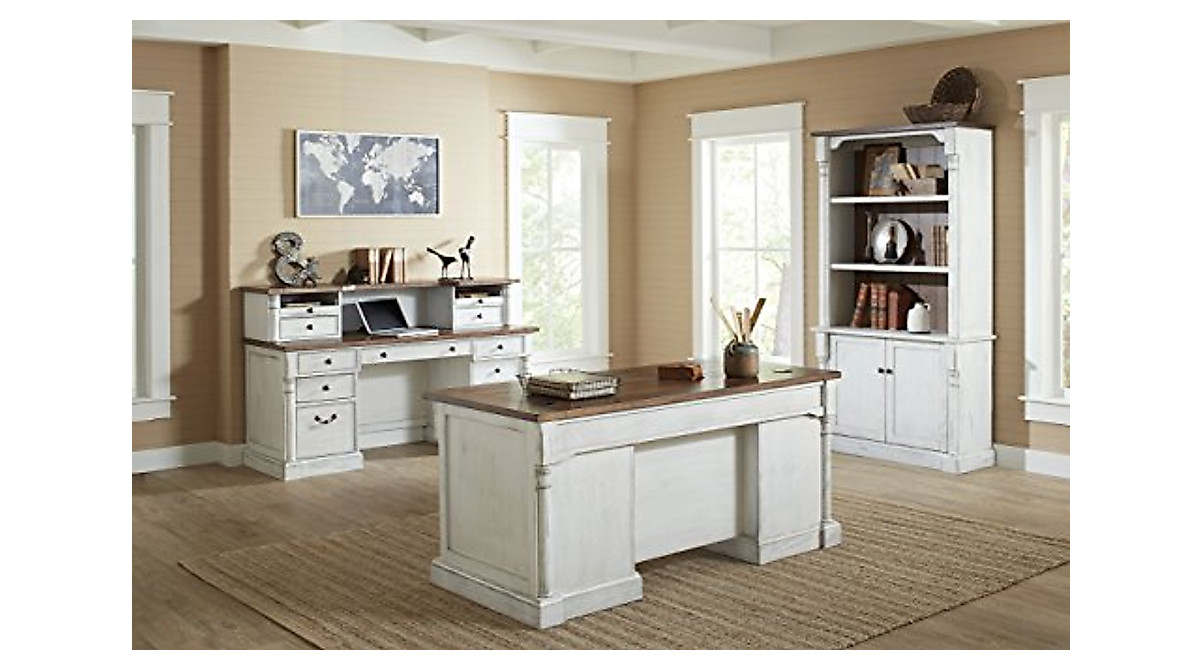 Buy Martin Furniture Durham Executive Desk in White