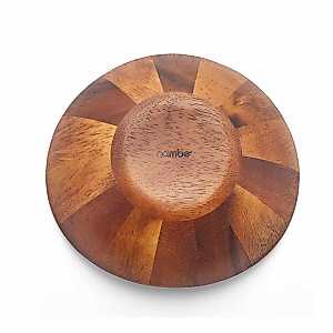 nambe Braid Salad Bowls | Set of 4 | Individual Vegetable Prep Bowls | Serve Condiments, Dip, Sauce, Nuts, Olive, Salsa | Made of Acacia Wood | Designed by Sean O’Hara