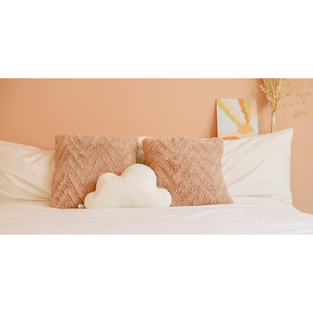 Cloud Pillow Decorative for Bed - Pillow Bed for Kids - Cute Pillows for Bedroom - Fun Throw Pillows – Velvet Pillows – Fun Pillows – Cloud Nursery Decor