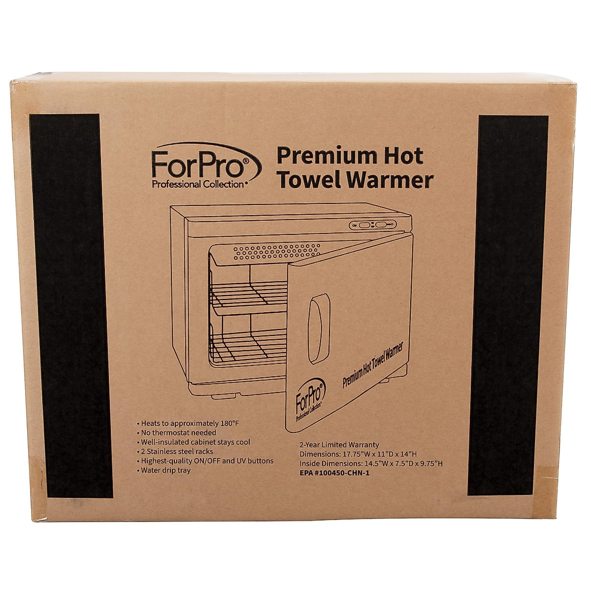 ForPro Professional Collection Premium Hot Towel Warmer, 23L Extra Large Capacity, Two Stainless Steel Racks, White