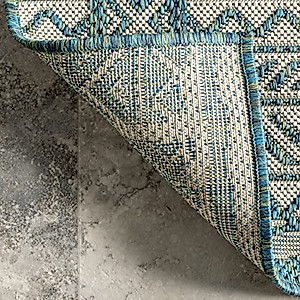 nuLOOM Abbey Tribal Striped Indoor/Outdoor Area Rug, 8' x 10', Green