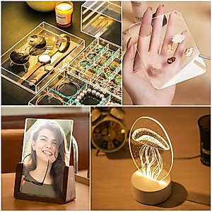 Plexiglass Sheets Clear Acrylic Sheets - 6 Pieces of CreGear 12" x 12" 0.04" Thick Transparent Plexi Glass, for Craft, Photo Frame, Signs, DIY Display Projects - Cut to Size with Laser or Saw Tools