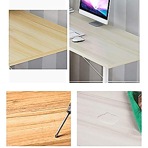 Multipurpose Computer Desk with 4 Tier Bookshelves,Modern Writing Table Home Office Desk,Compact Gaming Desk Pc Laptop Table Workstation