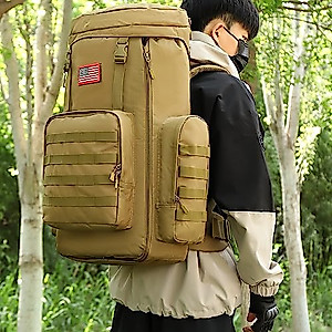 Extra Large Hiking Daypack, [2023 Upgraded]Waterproof Camping Backpack For Men, 60l70l85l Military Molle Rucksack Backpack