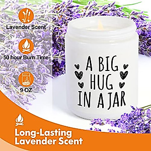Gifts for Women, Thinking of You Gifts, Mothers Day Gifts,Birthday Gifts, Feel Better,Cheer Up,Get Well Soon Gifts for Women Men Friends Mom Wife Him Coworker, Lavender Candles(White)
