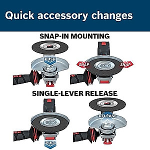 BOSCH FDX2960120 1-Piece 6 In. X-LOCK Flap Disc 120 Grit Compatible with 7/8 In. Arbor Type 29 for Applications in Metal Blending and Grinding