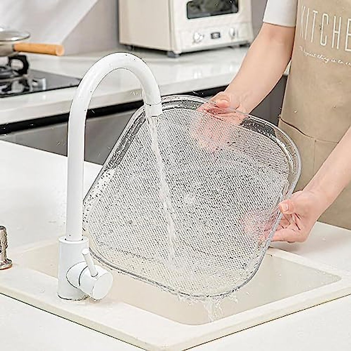 KCRPM Lazy Susan for Refrigerator, 2023 New Square Lazy Susan Turntable Organizer, Rectangular Lazy Susan for Refrigerator, Household Transparent Condiment Square Refrigerator Turntable (1Pcs)