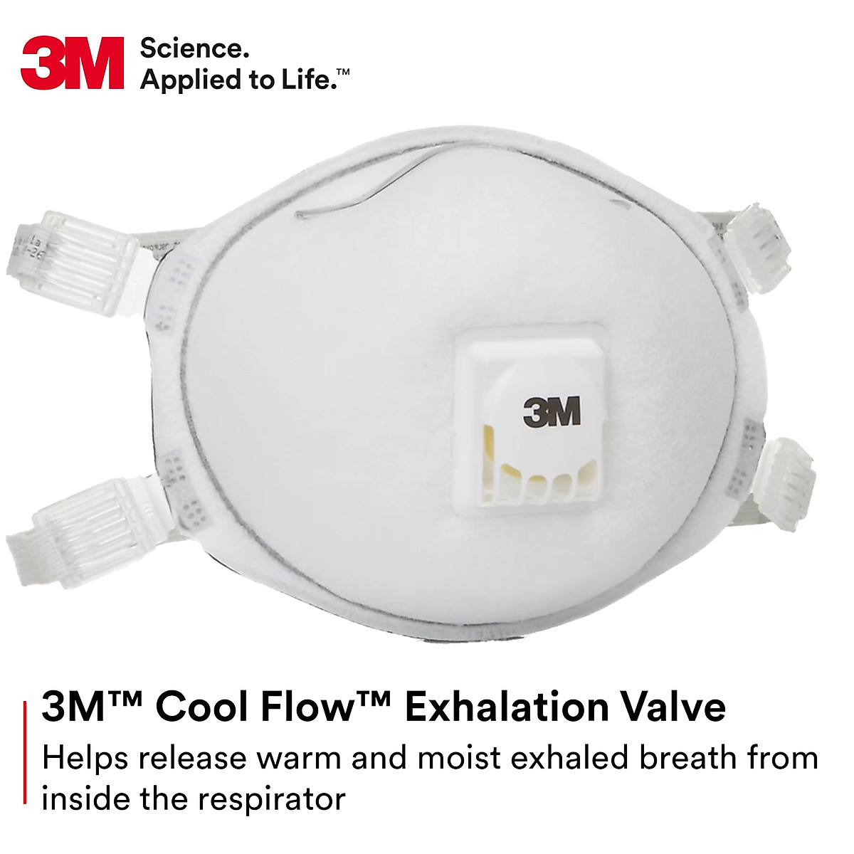 3M Particulate Welding Respirator 8212, N95 with Face Seal, NIOSH APPROVED, Pack of 10, Exhalation Valve, Adjustable Noseclip