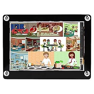 3.5 inch 1080P LCD Touch Screen Black Acrylic Cover Set Compatible with