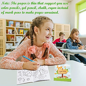 MALLMALL6 24Pcs Spring Coloring Books for Kids Age 2-4,4-8 Birthday Gift with Flower Butterfly Birds Bee Rabbit Design Goodie Bag Filler Party Favor Supplies for Home School Classroom Activity