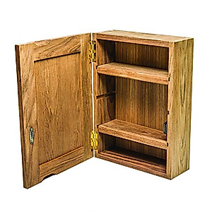 Whitecap 62354 Teak Medicine Chest with Mirror
