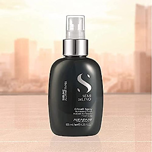 Alfaparf Milano Semi Di Lino Sublime Cristalli Smoothing Finishing Hair Spray - Dry Hair Treatment to Detangle & Add Shine - Smoothing Serum with Flax Seed Oil & Vitamin E - Vegan (4.23 oz / 125 ml)