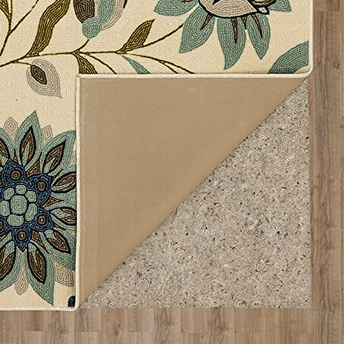 Mohawk Home Floral Nylon Area Rug, 5' x 8', Clarita Blue
