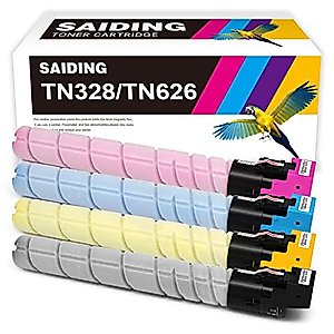 SAIDING Compatible Toner Cartridge Replacement for Konica TN328 TN626 to use with Minolta Bizhub C250i C300i C360i C450i C550i C650i Printer (4 Pack)