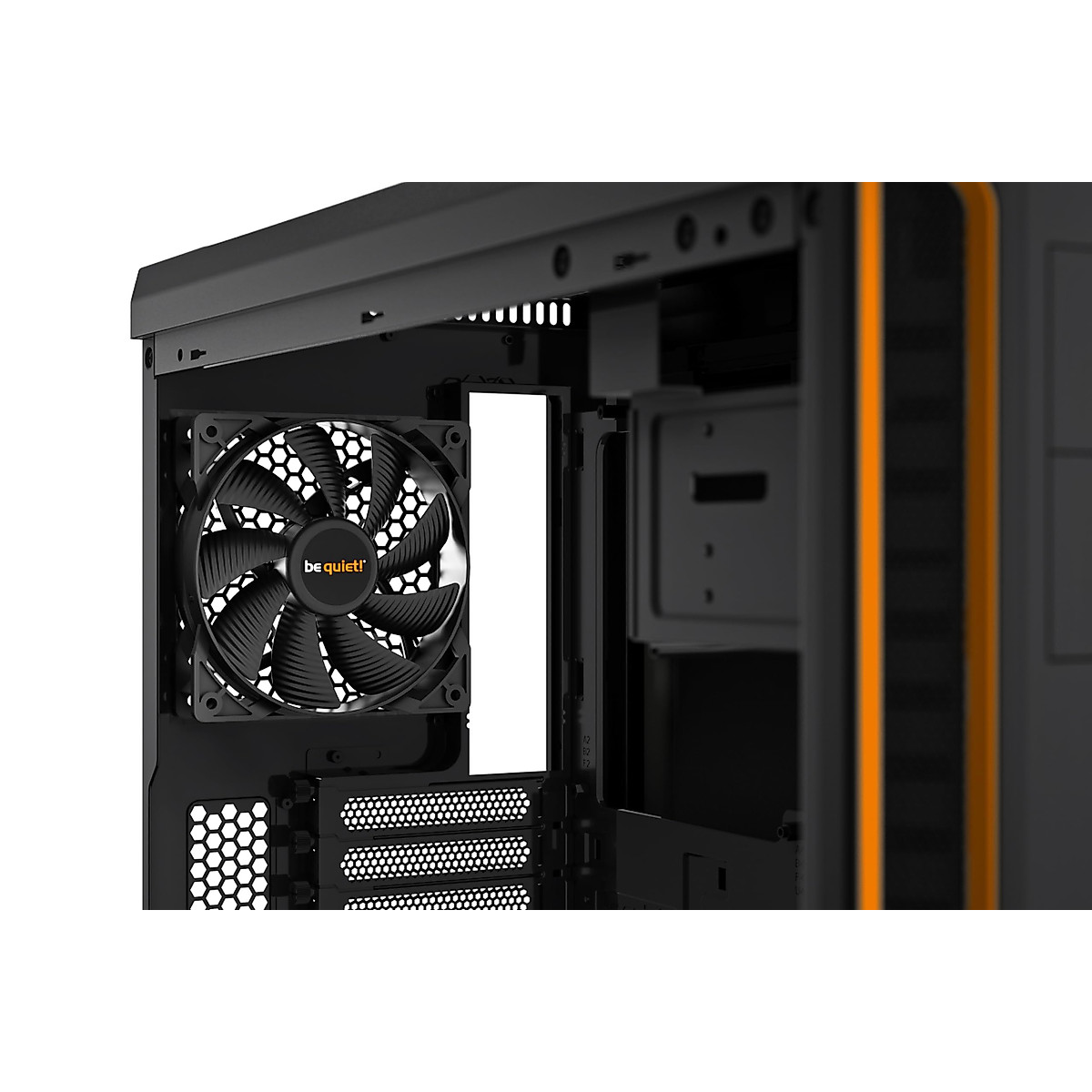 be quiet! Pure Base 600 | ATX Midi Tower PC Case | 2 Pre-Installed Fans | Tempered Glass Window | Orange | BGW20